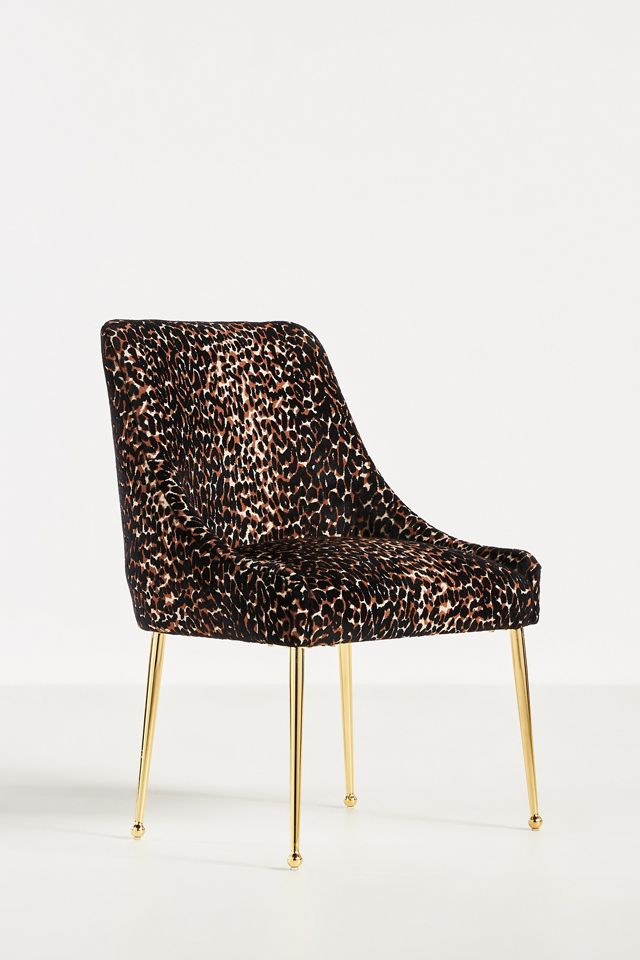 Woven Leopard Elowen Dining Chair | Anthropologie