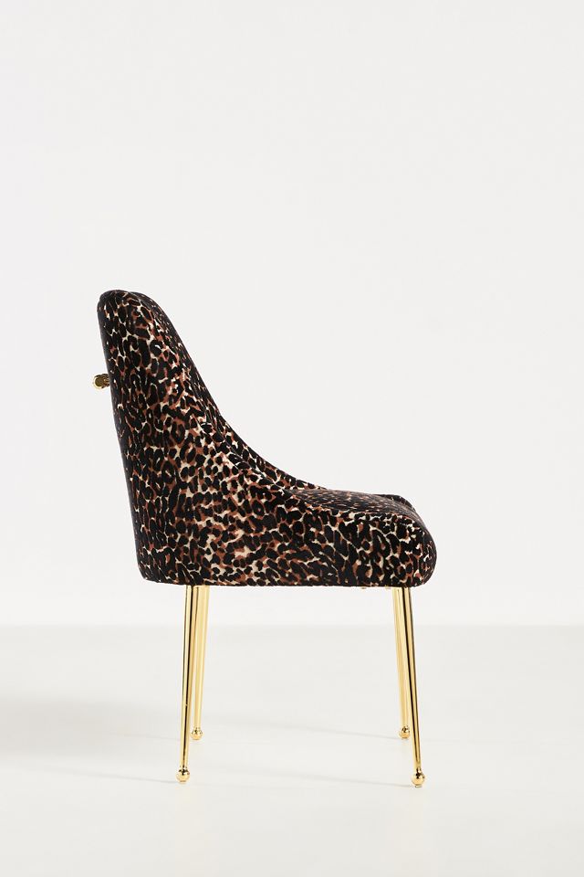 Woven Leopard Elowen Dining Chair | Anthropologie