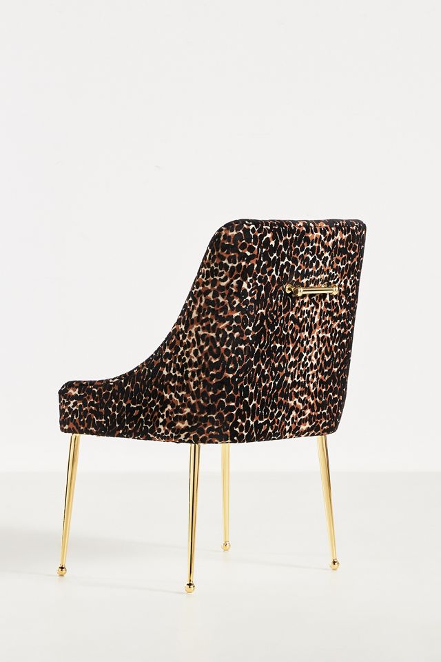 Woven Leopard Elowen Dining Chair | Anthropologie