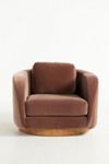 Erin Fetherston for Anthropologie Dulcette Velvet Swivel Arm Chair ...