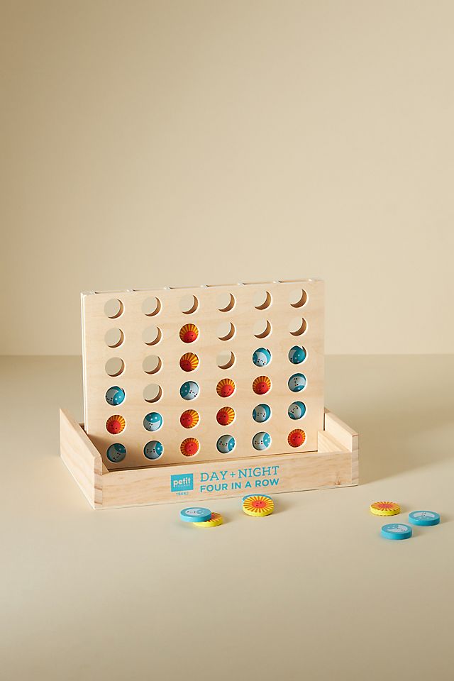 Day + Night Wooden Four-In-A-Row Game | AnthroLiving Day + Night Wooden Four-In-A-Row Game | AnthroLiving