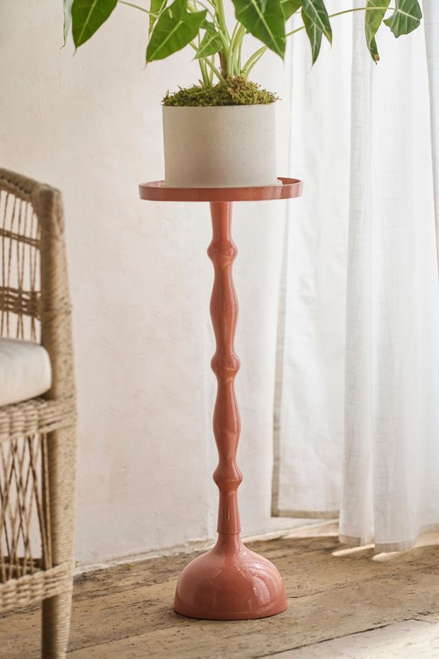 Spindle Aluminum Side Table, Orange | AnthroLiving