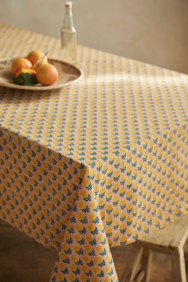 Soil to Studio Tablecloth, Sunny Leaf | AnthroLiving