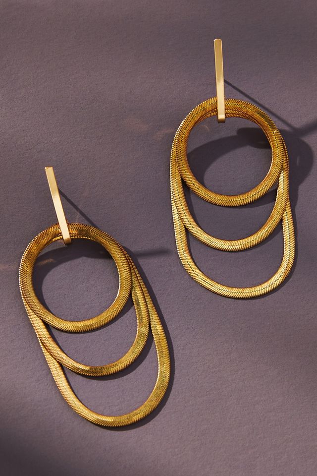 Layered Loop Drop Earrings | Anthropologie