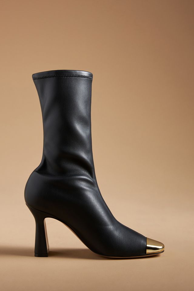 MARIA LUCA Ellia Metal Toe-Cap Stretch Boots | Anthropologie