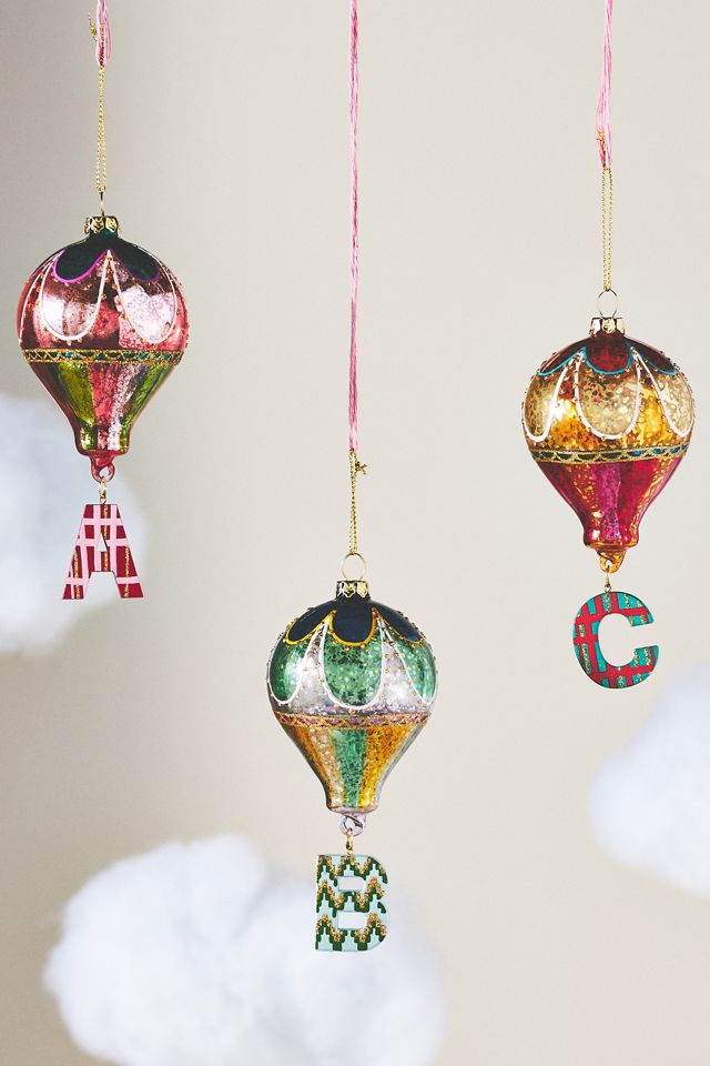 Hot Air Balloon Monogram Ornament | Anthropologie
