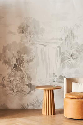 Waterfall Linen Mural | AnthroLiving