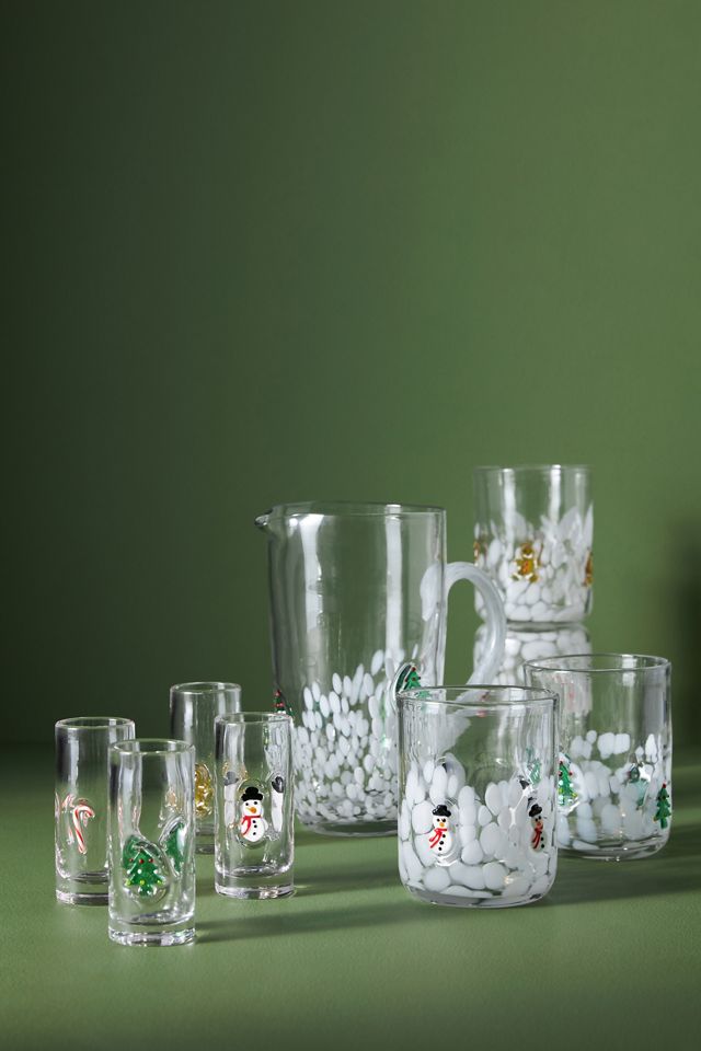 Festive Icon Juice Glasses, Mixed Set of 4 | Anthropologie