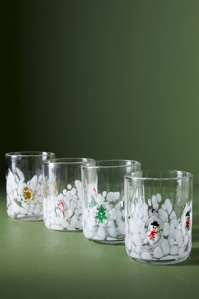 Festive Icon Juice Glasses, Mixed Set of 4 | Anthropologie