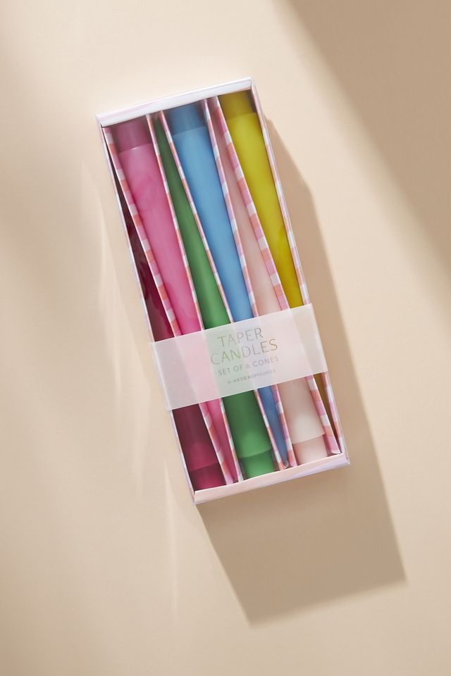 Cone Taper Candles, Set of 6 | Anthropologie