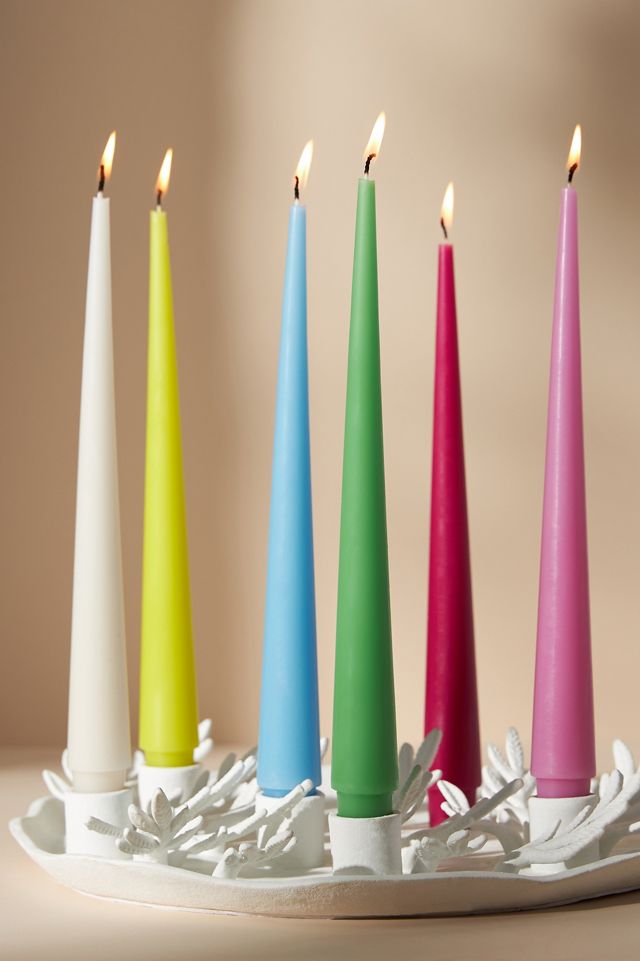 Cone Taper Candles, Set of 4 | AnthroLiving