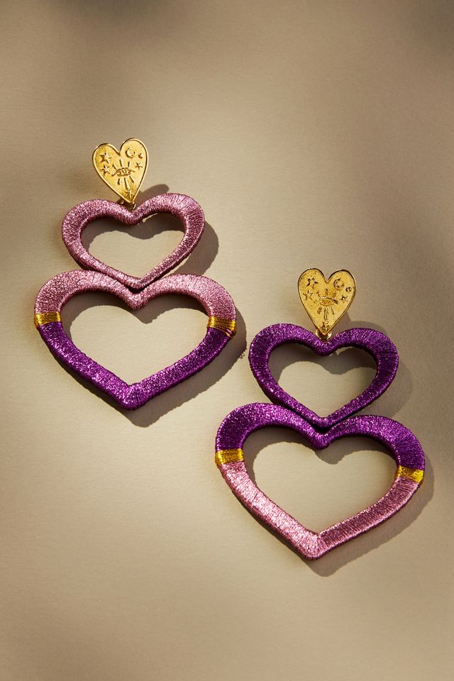 JETLAGMODE Handmade Mixed Love Earrings | Anthropologie