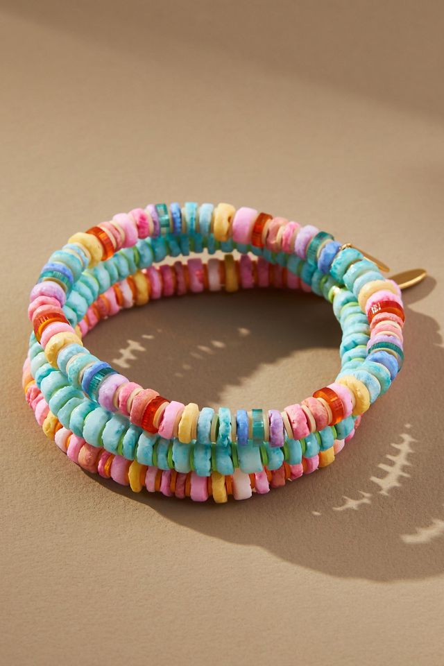 Multi-Color Beaded Bracelets, Set of 3 | Anthropologie
