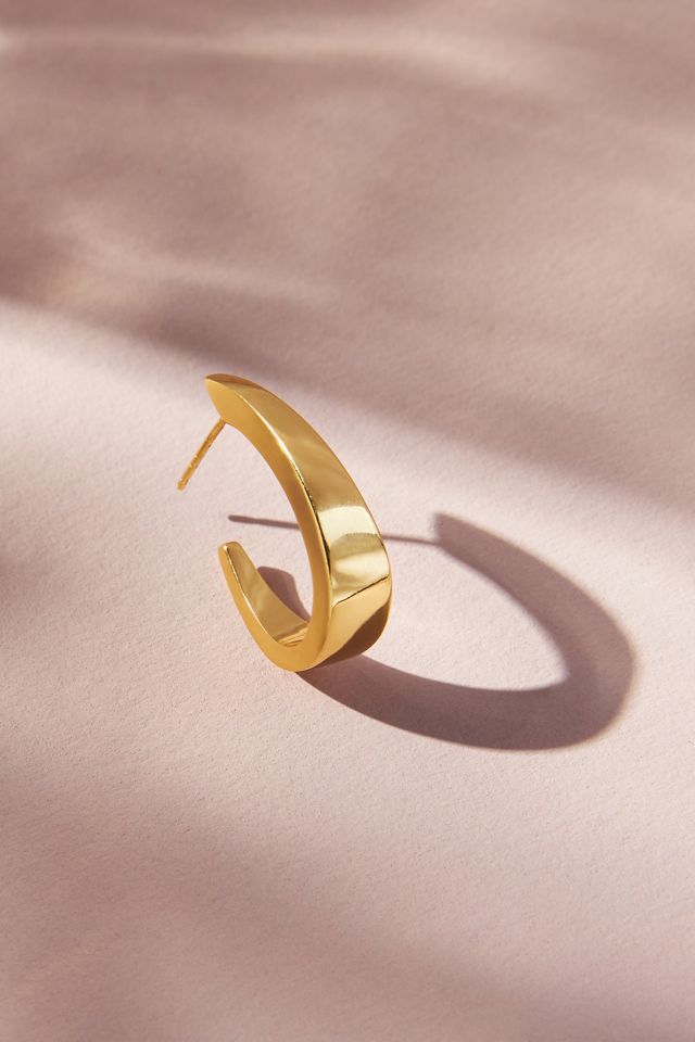 Mod Curved Hoop Earrings | Anthropologie