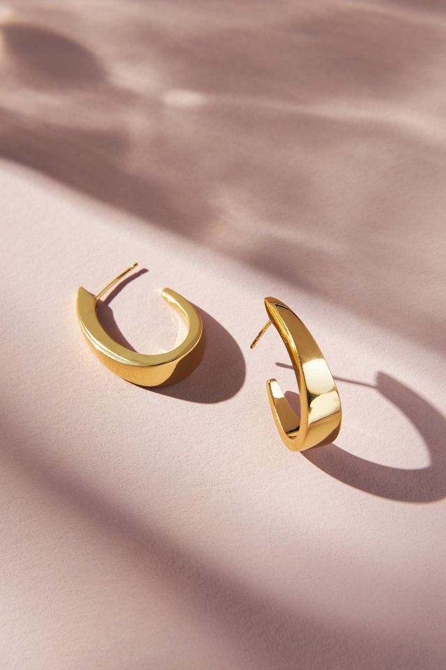 Mod Curved Hoop Earrings | Anthropologie