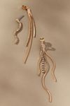 Crystal Chain Front-Back Earrings | Anthropologie