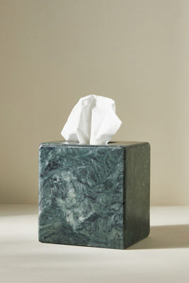 Esmeralda Marble Tissue Box | Anthropologie