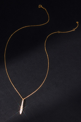 Linear Delicate Drop Gold Necklace | Anthropologie