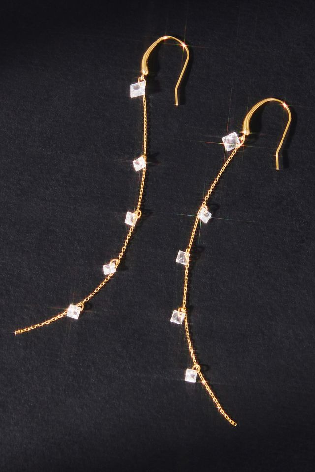 Staggered Jewel Chain Drop Earrings | Anthropologie