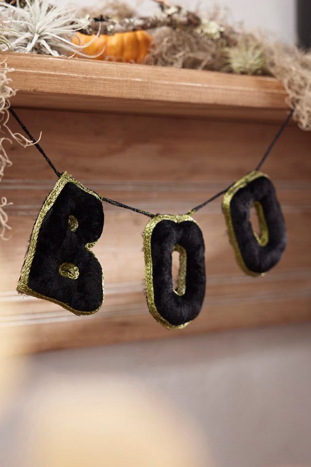 BOO Velvet Garland | AnthroLiving