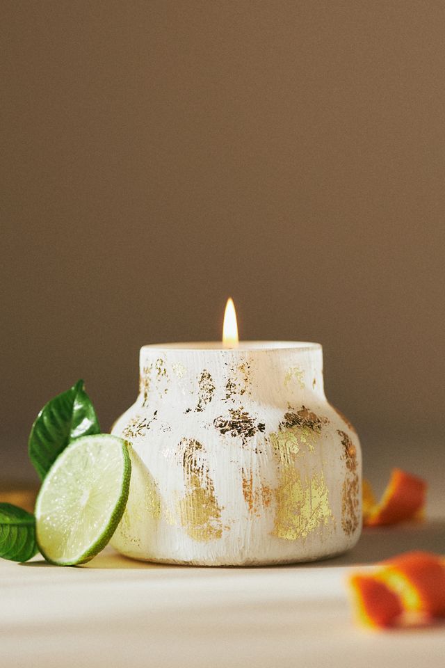 Capri Blue Volcano Gold Selenite Glass Jar Candle | Anthropologie UK
