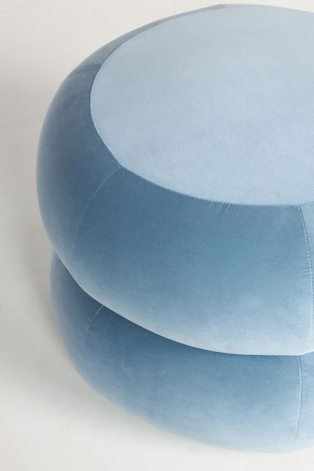 Muntz Velvet Ottoman | AnthroHome