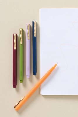 Papier Fine-Tipped Colored Pens, Set of 5 | Anthropologie