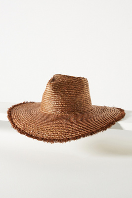 San Diego Hat Co. Wheat Straw Fringe Hat | Anthropologie