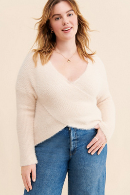 4SI3NNA Stephy Cross-Front Sweater | Anthropologie