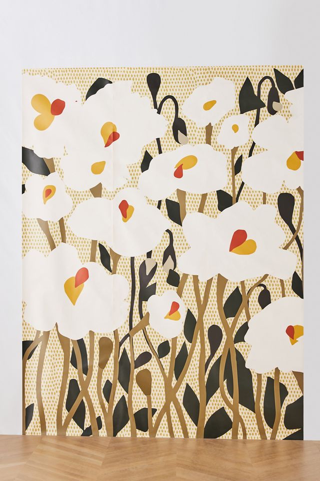 Mitchell Black Poppy Fields Mural | AnthroHome