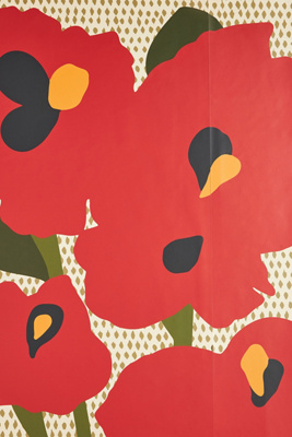 Mitchell Black Poppy Fields Mural | AnthroLiving