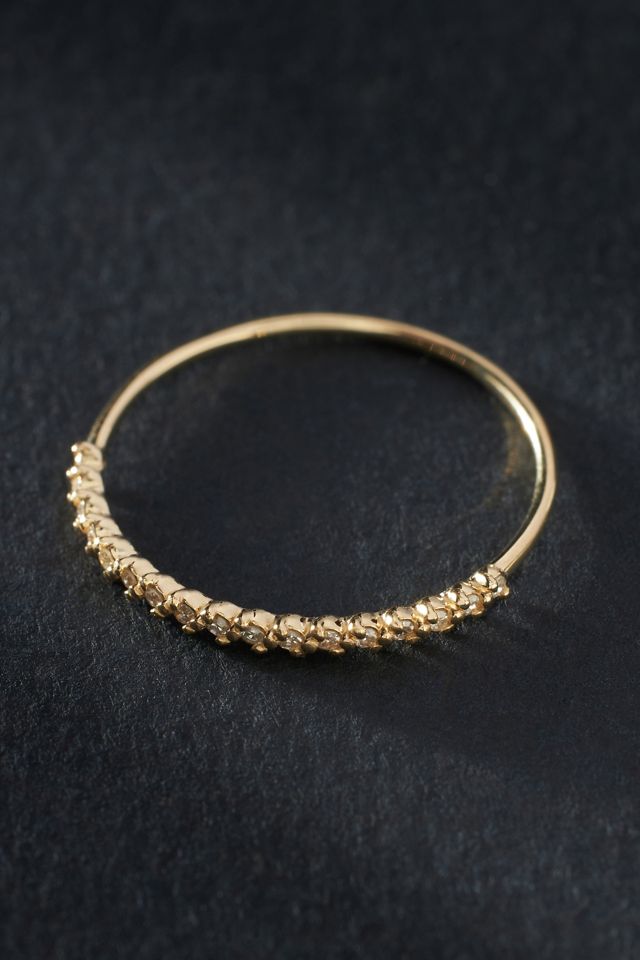 Micro-Pavé Diamond Stacker Ring | Anthropologie