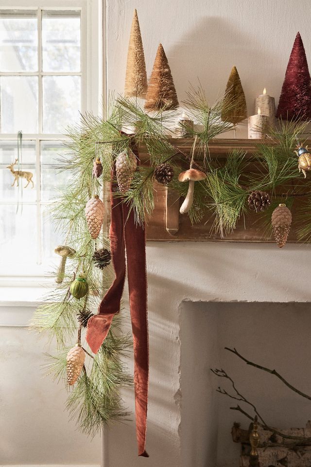 Faux Pine Cone Garland | AnthroLiving