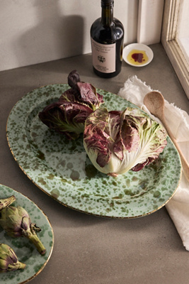 Splatter Ceramic Platter | Anthropologie