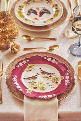 Lou Rota Twelve Days of Christmas Dessert Plate | Anthropologie