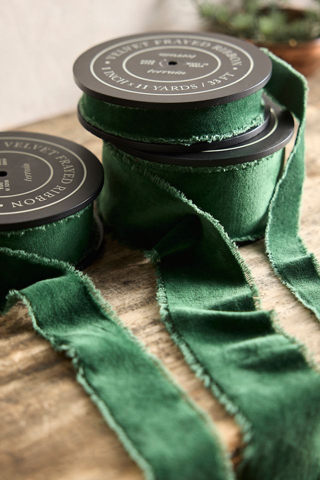 Antiqued Frayed Velvet Ribbon | Anthropologie