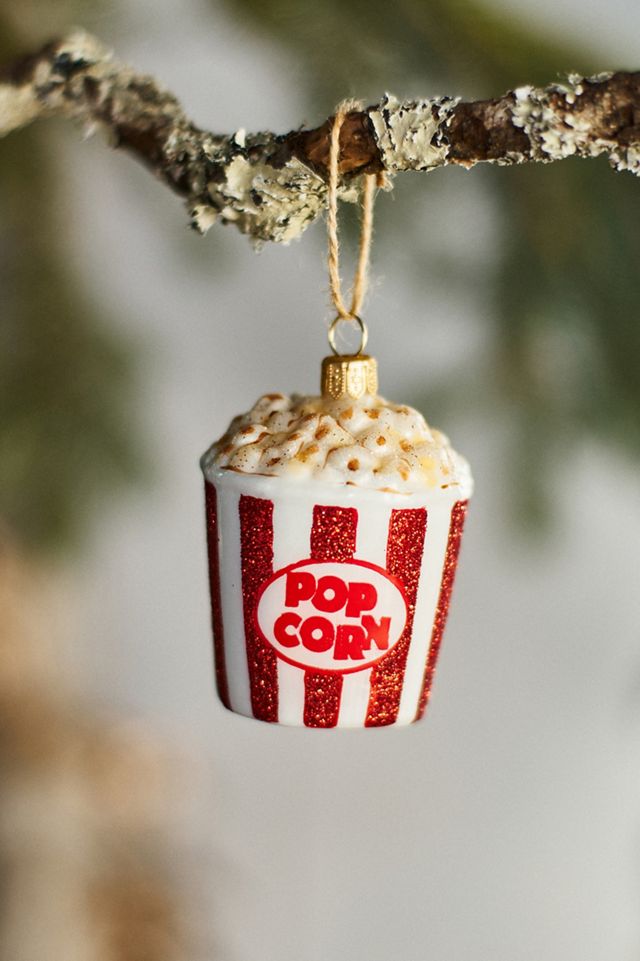 Popcorn Bucket Glass Ornament | AnthroLiving