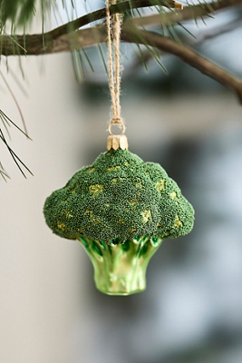 Broccoli Glass Ornament | AnthroLiving
