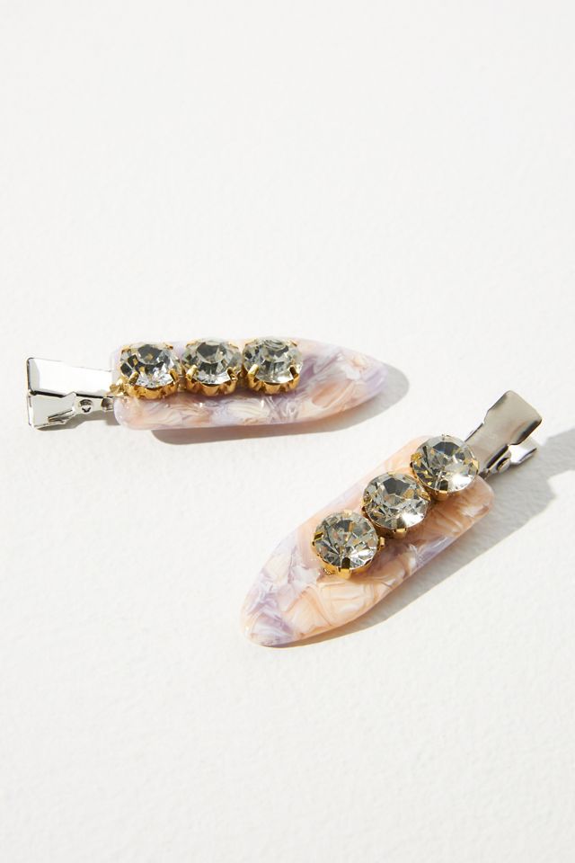Lelet NY Crystal Hair Clips, Set of 2 | Anthropologie