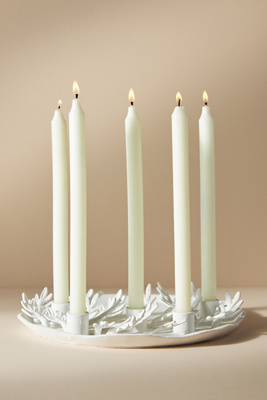 Placid Metal Taper Candle Holder Tray | Anthropologie UK
