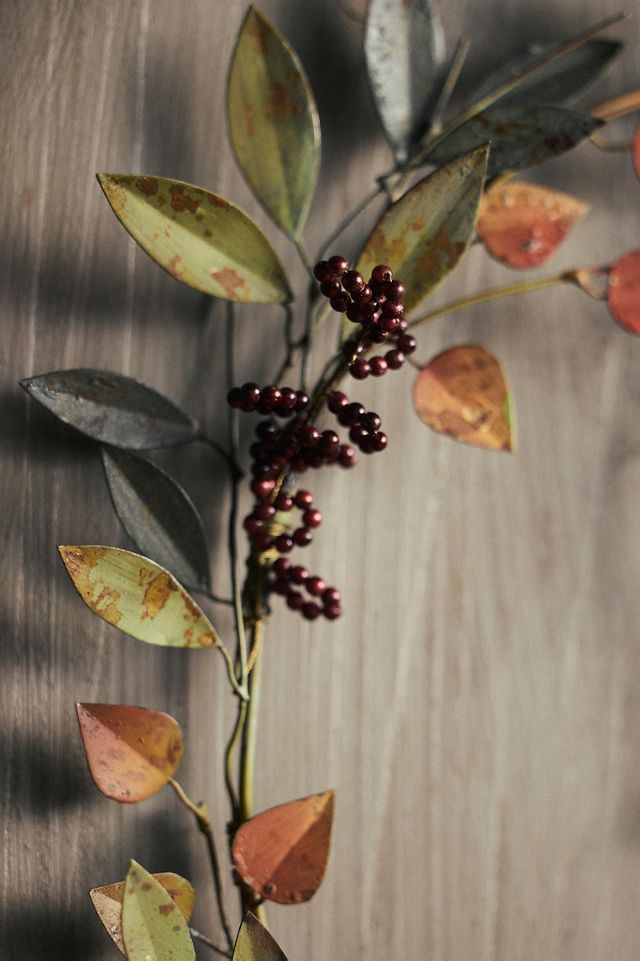 Berries + Leaves Iron Wreath | AnthroHome