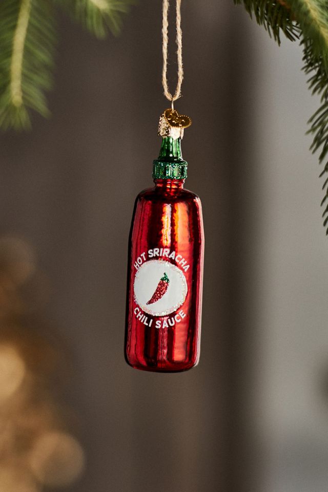 Sriracha Sauce Glass Ornament | AnthroLiving