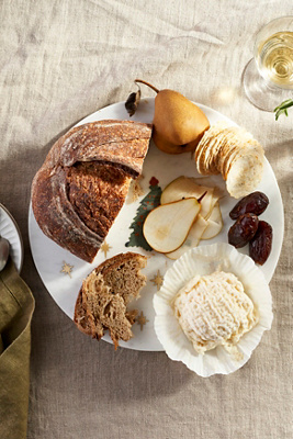 Sparkly Christmas Tree Marble Cheese Board | Terrain