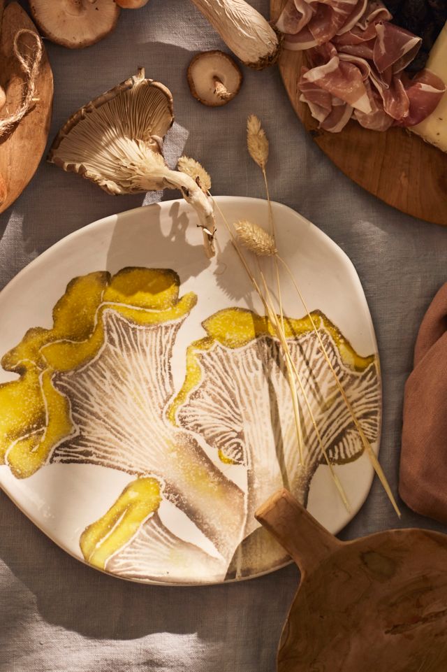 Mushroom Dinner Plate, Yellow | AnthroLiving