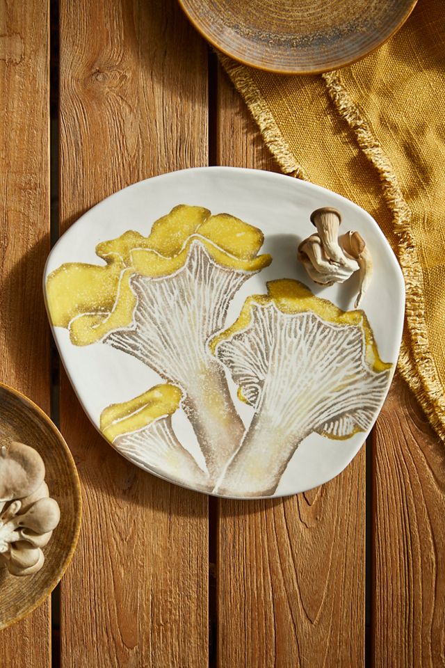 Mushroom Dinner Plate, Yellow | AnthroLiving