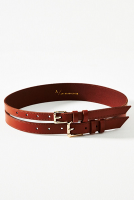 Hensler Double Buckle Leather Waist Belt | Anthropologie UK