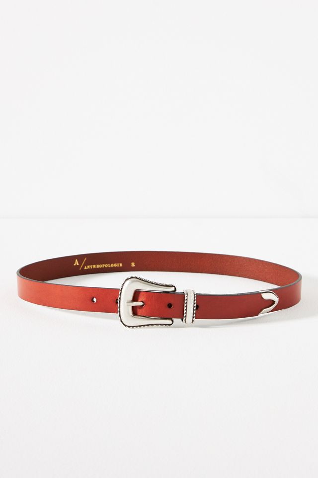 Hensler Western Buckle Leather Belt | Anthropologie UK