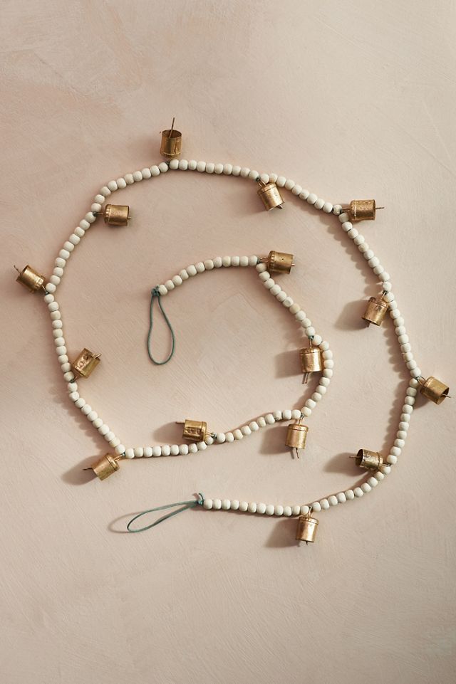 Mini Beaded Bell Garland | AnthroLiving