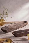 Carved Wood Trough Planter, Large | AnthroLiving