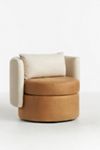 Jordan Leather Swivel Chair | AnthroLiving